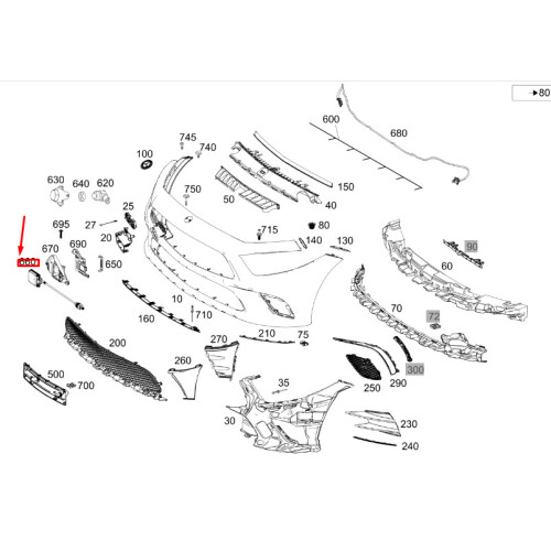 MERCEDES-BENZ CLS C257 Front Bumper Radar Sensor A0009058208 NEW ...