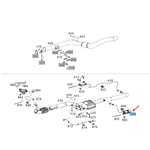 MERCEDES-BENZ E W212 Rear Nox Sensor A0009051412 NEW GENUINE on OnBuy