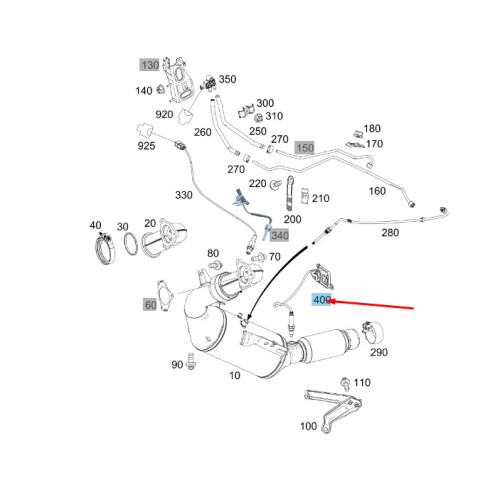 MB SPRINTER 907 Downstream Particulate Filter Nox Sensor A0009053009 ...