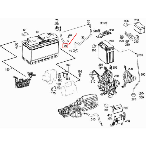 MERCEDES-BENZ GLE W166 Negative Battery Cable A1669055901 NEW GENUINE ...