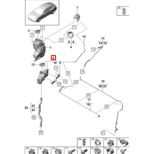 PORSCHE PANAMERA 971 Coolant Expansion Tank 9A712140510 NEW GENUINE on ...