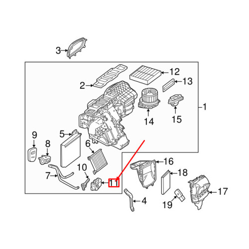 MERCEDES-BENZ GL X166 Air Conditioner Case Stepper Motor A1669060008 ...