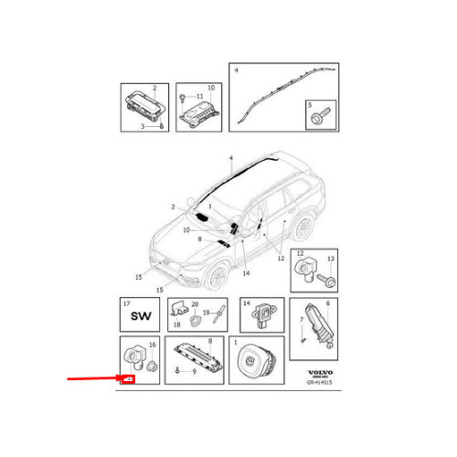 VOLVO V90 SRS Front Impact Sensor 31451528 NEW GENUINE on OnBuy