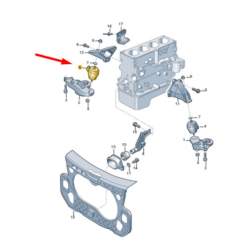 AUDI A6 C6 Right Side Engine Hydro-Mounting 4F0199382BG NEW GENUINE on ...