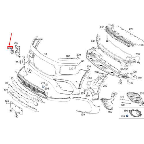 MERCEDES-BENZ GLB X247 Front Radar Sensor A0009052616 NEW GENUINE on OnBuy