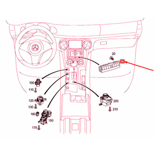 MB SLS AMG C197 Upper Control Panel Switch Block A19790500009107 NEW ...