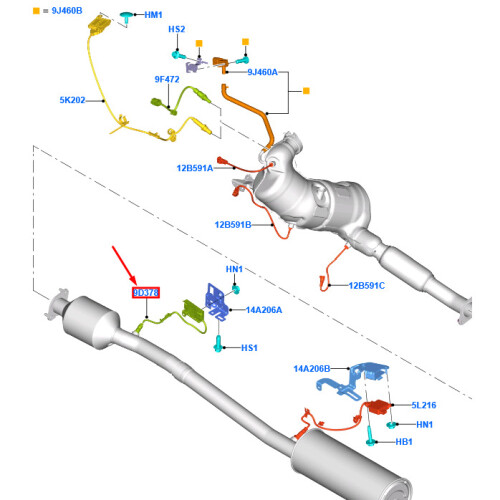 FORD TRANSIT MK4 Nox Trap Temperature Sensor 2267042 GK21-5E145-AD NEW ...