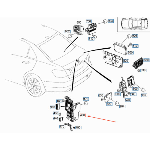 MB E W212 Rear Signal Acquisition Actuation Control Unit A2129004022 ...