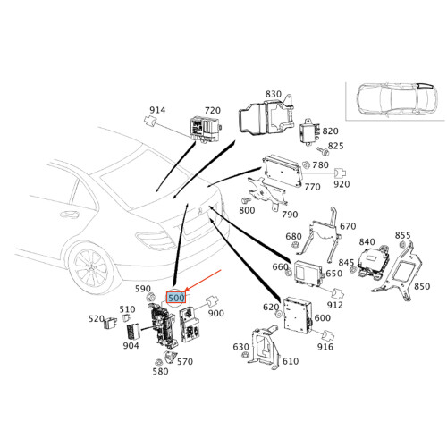MERCEDES-BENZ C W204 Rear SAM Module Fuse Box Relay A204906770287 NEW ...