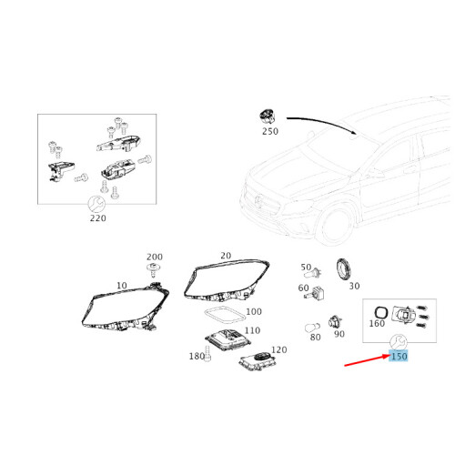 MERCEDES-BENZ GLA X156 Front Right LED Module Repair Kit A2189066200 ...