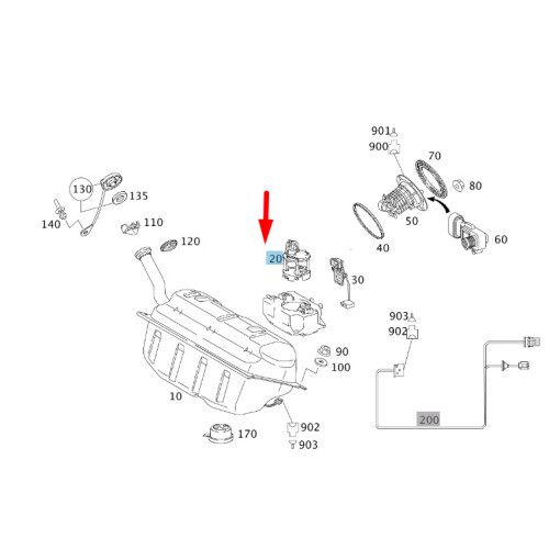 MERCEDES-BENZ SLK R171 AMG Fuel Tank Auxiliary Pump A2114702194 NEW ...