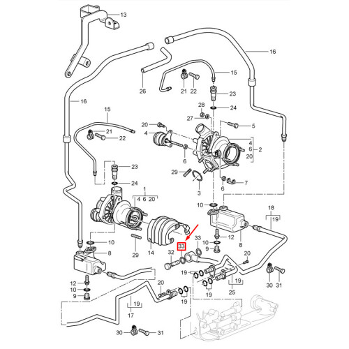 PORSCHE MACAN 95B Turbocharger Oil Line Gasket 90012315230 NEW GENUINE ...