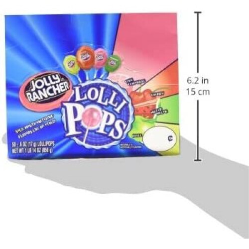 Jolly Rancher Lollipops x50 (Full Box) (Green Apple, Cherry, Pink on OnBuy