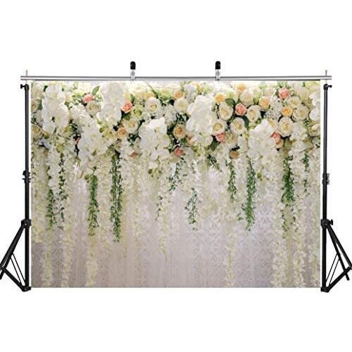 Floral Wall Backdrop 7X5FT Multi Colour Flower Curtain Party Backdrops ...