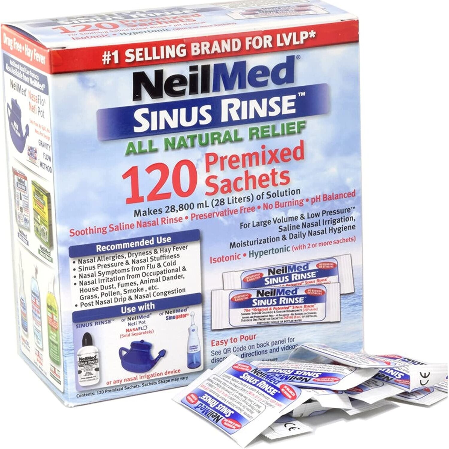Neilmed Sinus Rinse Premixed Sachets, 120 each on OnBuy