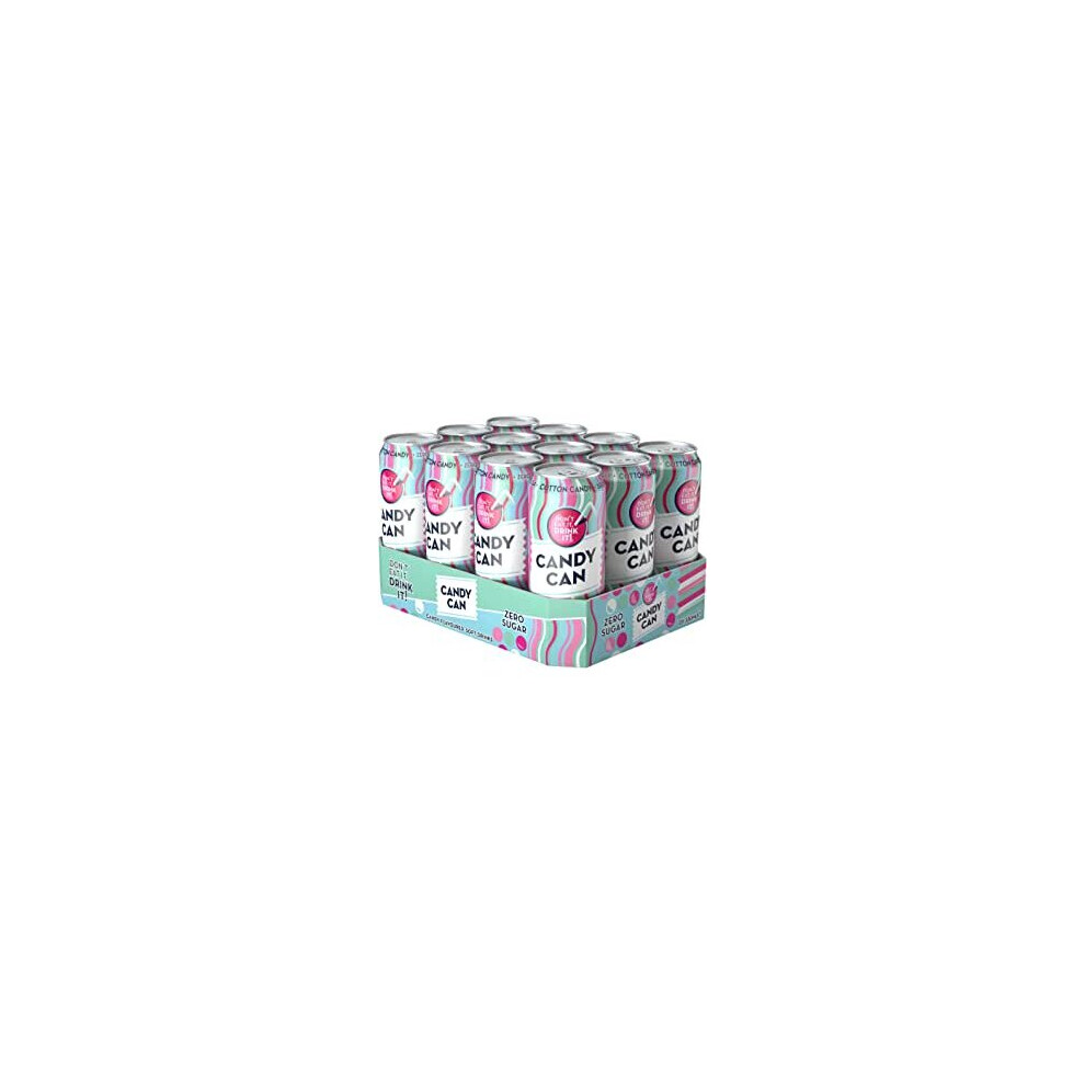 Candy Can, Cotton Candy, Fizzy Drink, Nostalgic Cans (330ml x 12 Pack ...