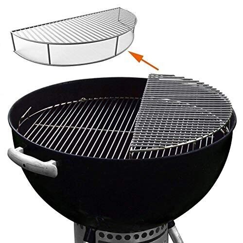 GFTIME 52CM Warming Rack for Weber 57CM Kettle Charcoal Grill Chrome ...