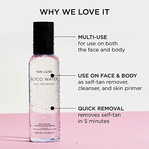 Tan Luxe GLYCO WATER Fake Tan Remover, (200 ml) Gentle Glycolic Acid ...
