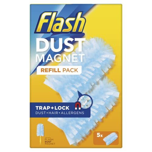 Flash Duster Dust Magnet Refills, 25 Dusters (5x5), Trap & Lock Away ...