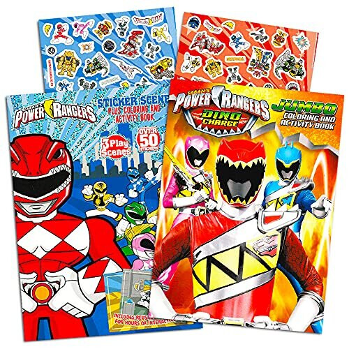 Power Rangers Coloring Book Super Set -- 2 Coloring and Activity Books ...