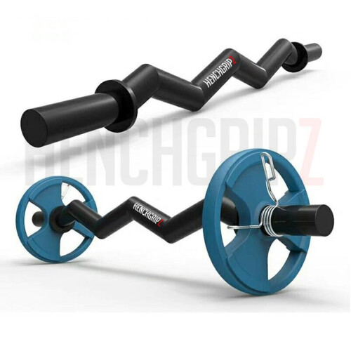 HENCHGRIPZ THICK EZ CURL BAR - FAT BAR AXLE GRIP OLYMPIC 4FT BARBELL on ...