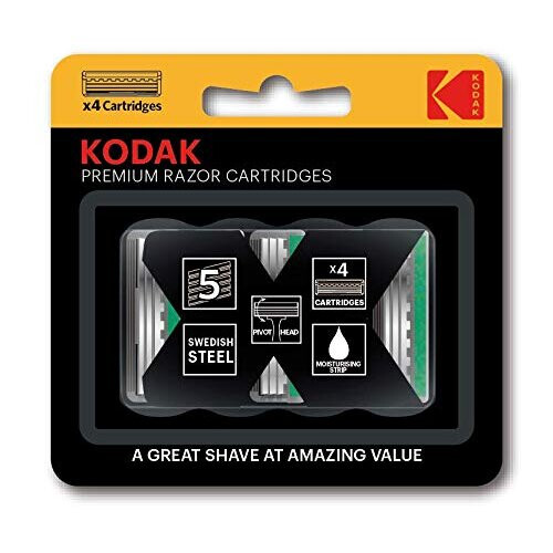 Kodak Premium Razor Cartridges, 5 blade razors for men [4 x Refill ...