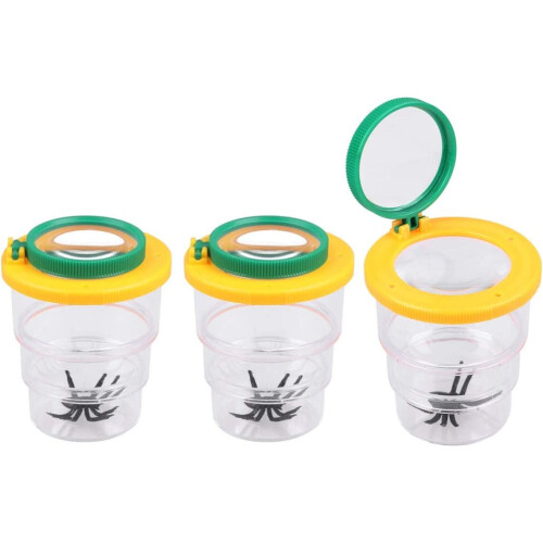 Toyvian 3PCS Bug Viewer, Portable Insect Observation Box Insect Cage ...