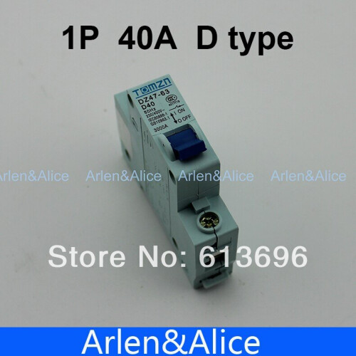 1P 40A D type 240V/415V 50HZ/60HZ Mini Circuit breaker MCB C45 on OnBuy