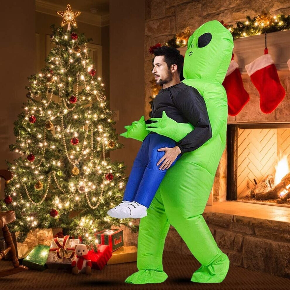 Adult Halloween Inflatable Costume Blow Up Suits Alien Carrying Human ...