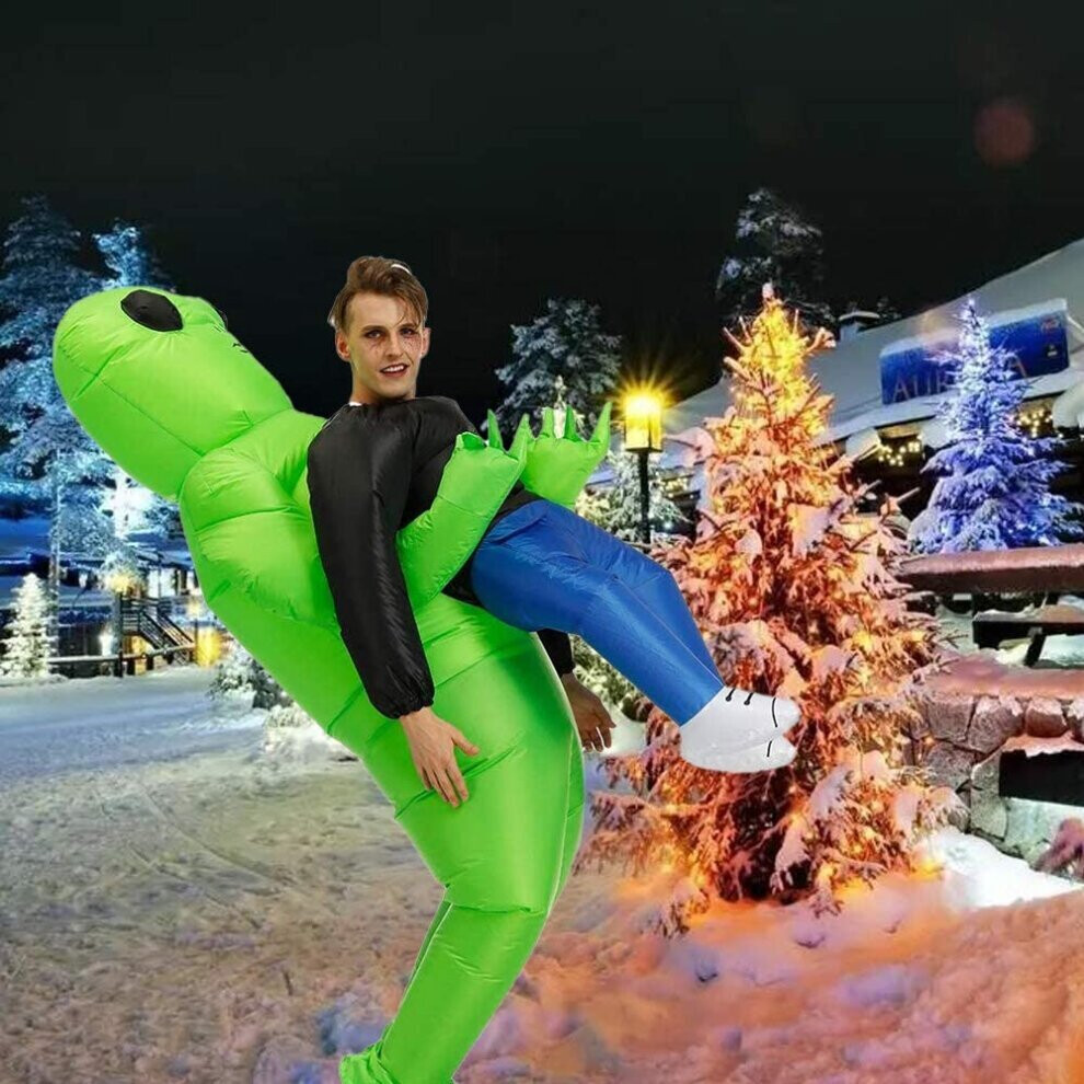 Adult Halloween Inflatable Costume Blow Up Suits Alien Carrying Human ...