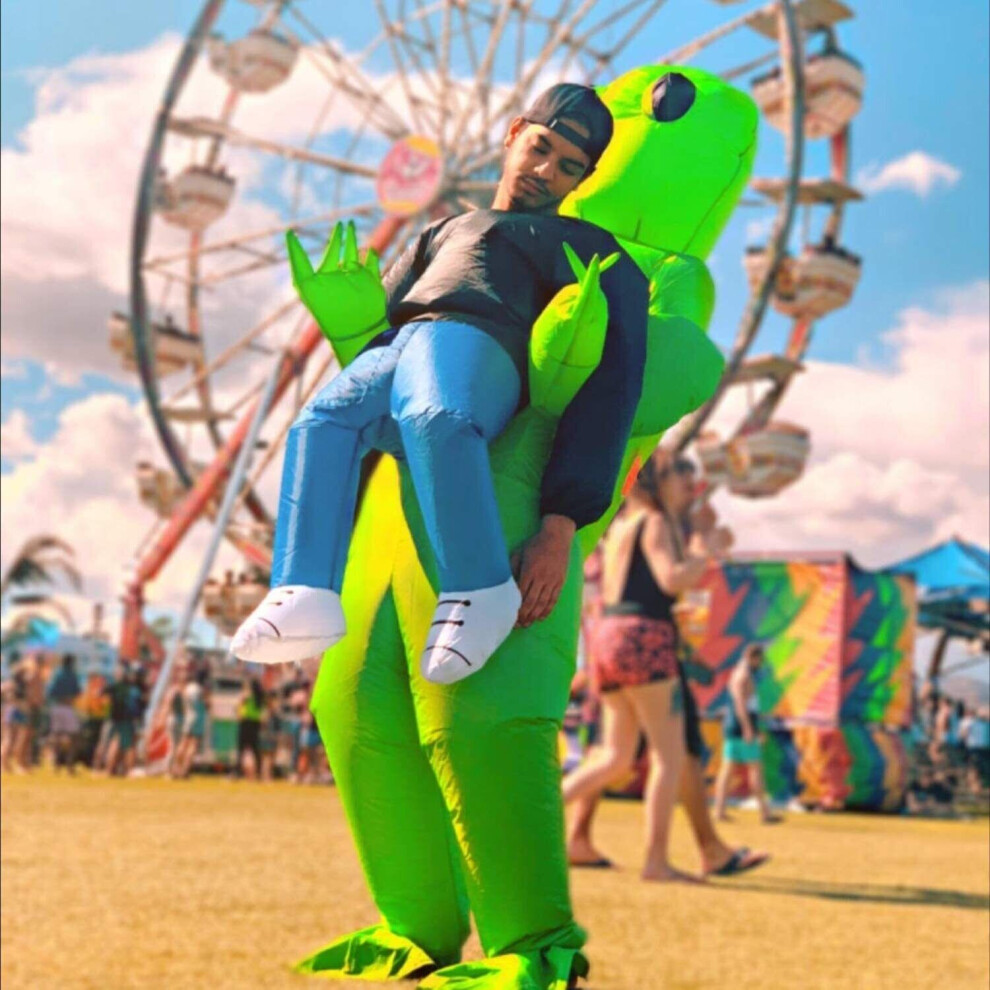 Adult Halloween Inflatable Costume Blow Up Suits Alien Carrying Human ...