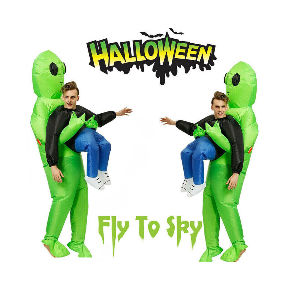 Adult Halloween Inflatable Costume Blow Up Suits Alien Carrying Human ...