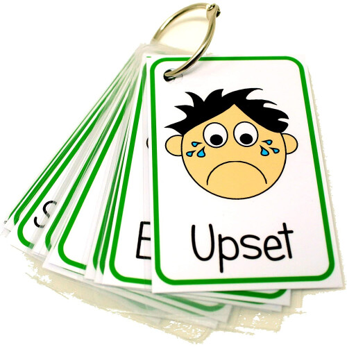 Feelings and Emotions Flash Cards Boys - Non Verbal Visual Aid Speech ...