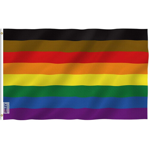 Anley Fly Breeze 3x5 Foot (90 X 150cm) Philadelphia Rainbow Flag (8 ...