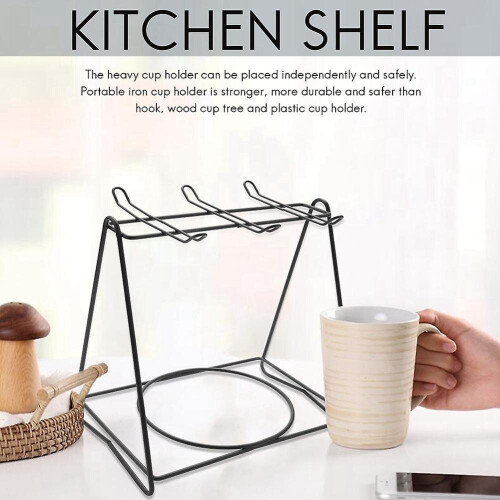 Stainless Steel Coffee Cup Holder Hanging Partition Cup Holder on OnBuy