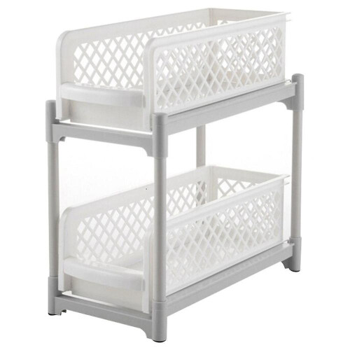 2 Layers Storage Rack Space Saving Removable Shower Caddy Kitchen on OnBuy
