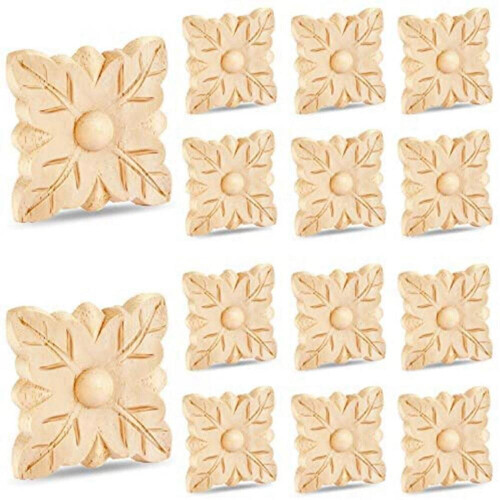 Applique Diy Square Carving Checkered Unpainted Leaf Pattern Decal on OnBuy