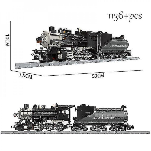 New Railway Classic Steam Locomotive Train Railways Railroad Track Kits ...