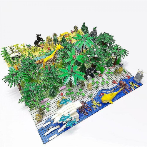 Moc Jungle Wild Animals Building Blocks Compatible City Forest Trees ...