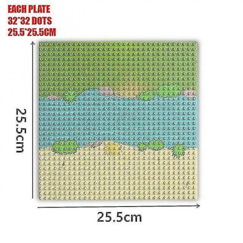 32x32 Dots River Baseplate City Blocks Road Base Plates Compatible ...