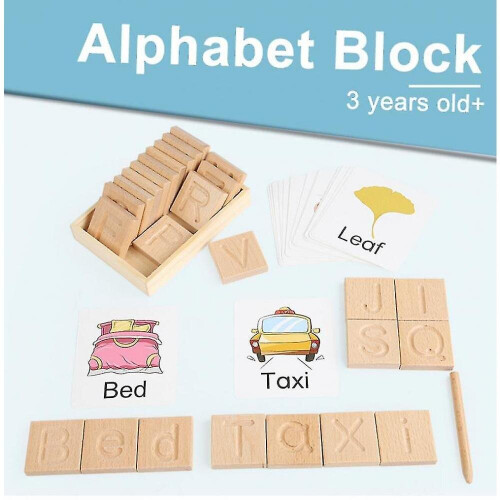 Shxx Double-sided Letter Description Blockschildren's Early Education ...