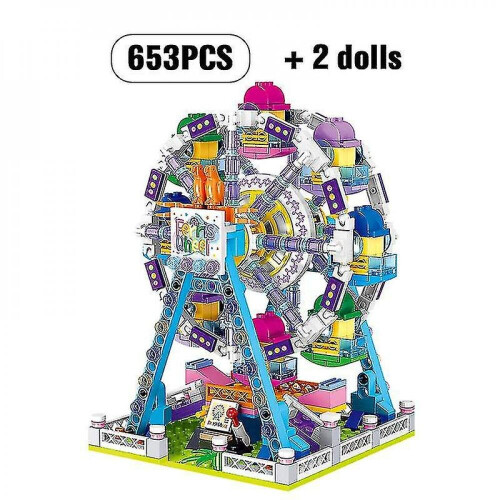 City Mini Amusement Park Building Blocks Pirate Ship Car Carousel ...