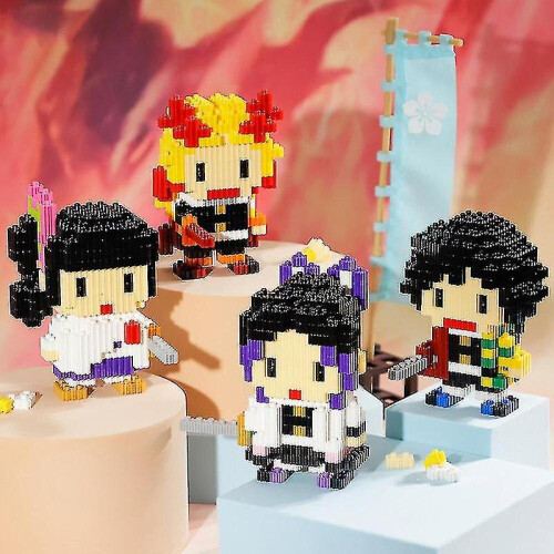 Anime Demon Slayer Kimetsu No Yaiba Figure Toy Building Blocks Kamado ...