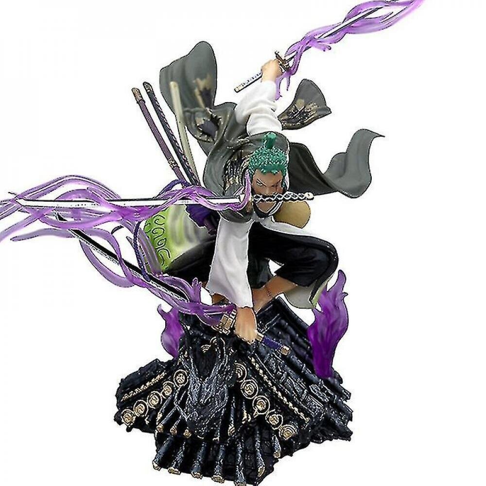 New Anime One Piece Samurai Ryuma Roronoa Zoro Action Figure Roof ...
