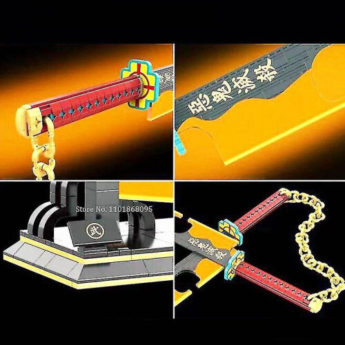 Dk1506 1507 Demon Slayer Zenitsu Japanese Katana Uzui Tengen Building ...