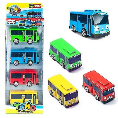 4pcs/set Tayo Bus Car Ejection Toy Bus Model Toy Diecasts Amp; Toy ...