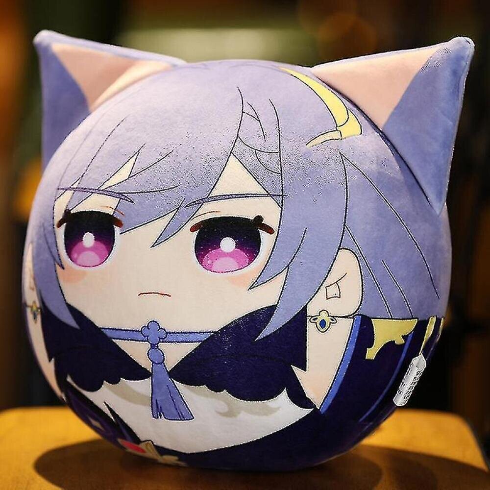 Game Genshin Impact Anime Plushie Pillow Round Ball Cushion Doll Paimon ...