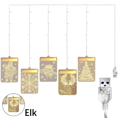 Christmas Decorative Window Light, Backdrop String Lights For Outdoor ...