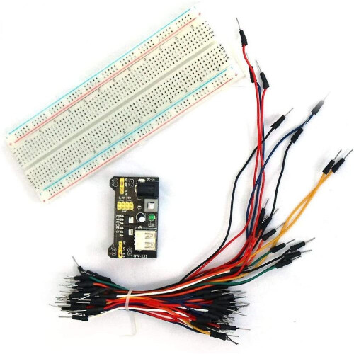 Solderless Breadboard 830 Mb-102 Tie Points, Jump Wires 65pcs, 3.3v 5v ...