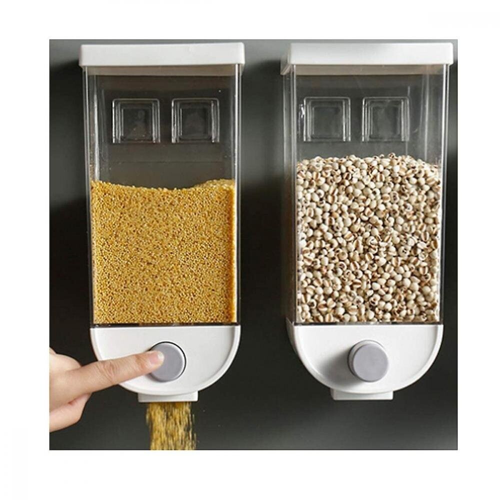 Grain Dispenser Double Dry Food Organizer, Wall Container Made Of ...